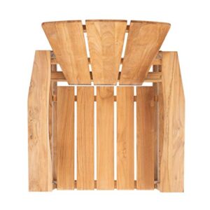 SAFAVIEH Couture Patio San Juan Natural Brazilian Teak Wood Outdoor Adirondack Chair