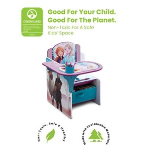 Delta Children Chair Desk with Storage Bin, Disney Frozen II Cup Holders|Arm Rest, Engineered Wood