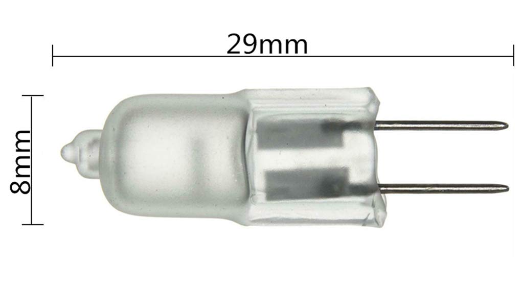 10W Halogen Bulbs G4 10W 12V Halogen Light Lamps G4 Base Halogen 10W 12 Volt T3 JC Lamp Halogen Bulbs,G4 Bi-Pin Base,Low Voltage 12V, Frosted Glass Lense,12 Pack