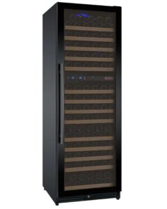 allavino 24" wide flexcount ii tru-vino 172 bottle dual zone black right hinge wine refrigerator