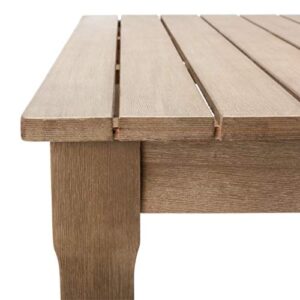 SAFAVIEH Couture Patio San Salvador 37-inch Natural Outdoor Bar Table