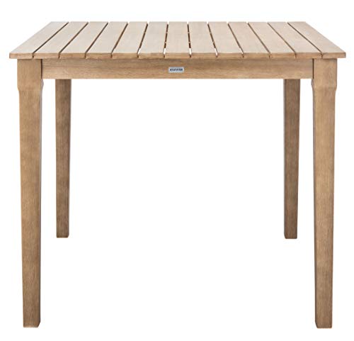 SAFAVIEH Couture Patio San Salvador 37-inch Natural Outdoor Bar Table