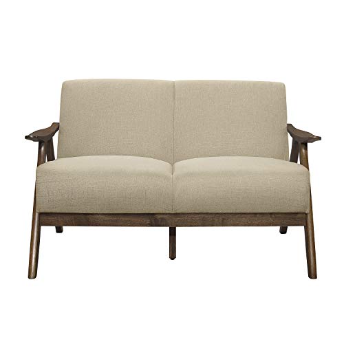 Lexicon Elle Fabric Loveseat, Beige