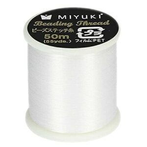 miyuki beading nylon thread 330 dtex 50 meters (54.6 yards) white