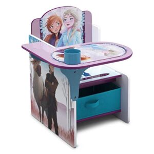 Delta Children Chair Desk with Storage Bin, Disney Frozen II Cup Holders|Arm Rest, Engineered Wood