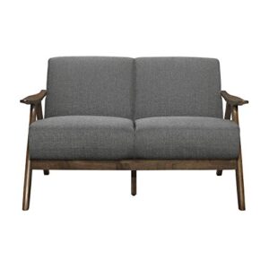 Lexicon Elle Fabric Loveseat, Gray