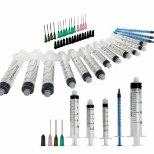 15 Pack of 20ml 10ml 5ml 3ml 1ml Syringe With Blunt Tip Needle And Cap Set - Ink Oil or Glue Applicator, Great for Refilling and Measuring Dispensing