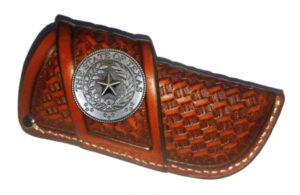 custom nocona weave texas seal side draw knife sheath right side