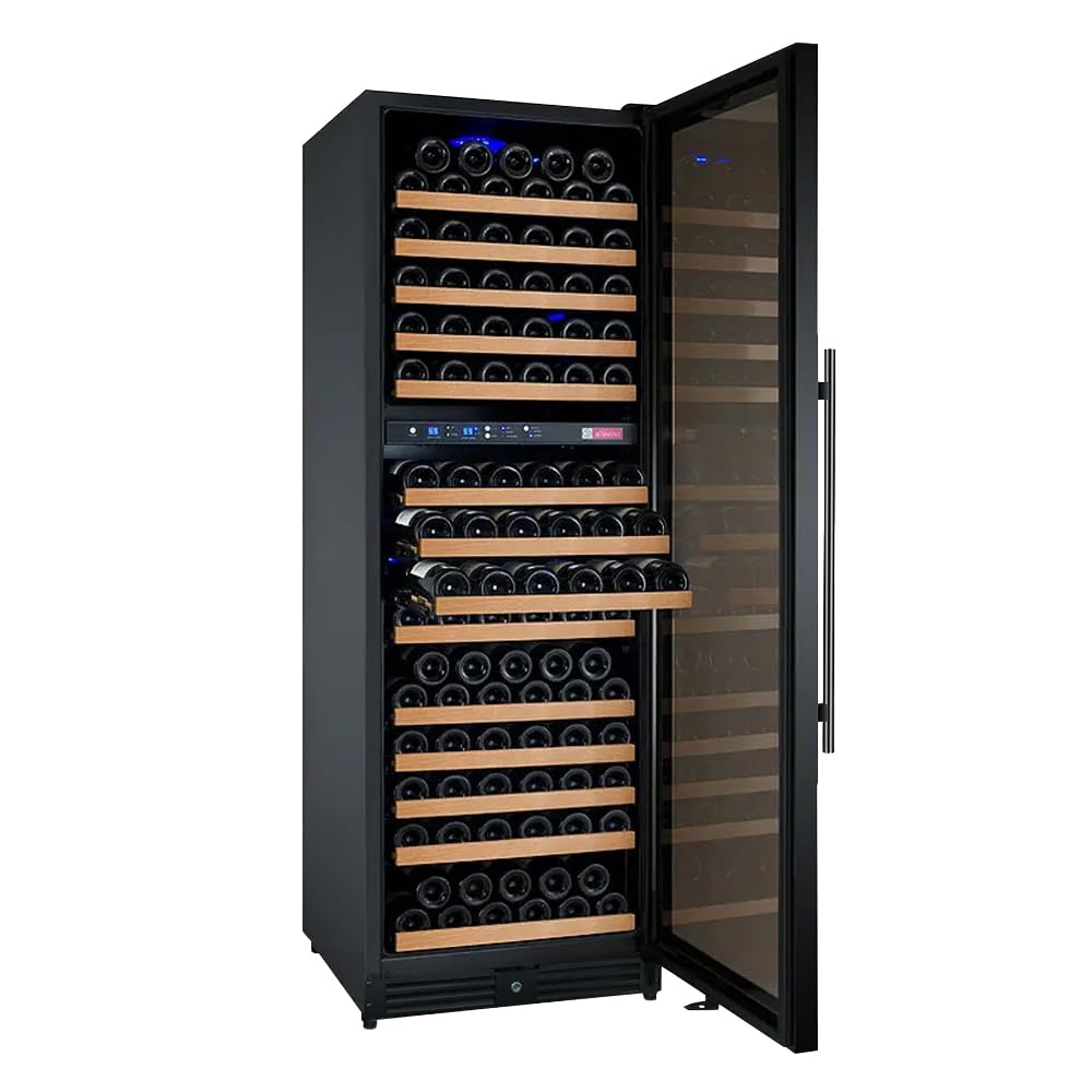 Allavino 24" Wide FlexCount II Tru-Vino 172 Bottle Dual Zone Black Right Hinge Wine Refrigerator