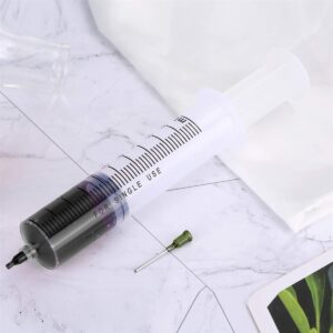 15 Pack of 20ml 10ml 5ml 3ml 1ml Syringe With Blunt Tip Needle And Cap Set - Ink Oil or Glue Applicator, Great for Refilling and Measuring Dispensing