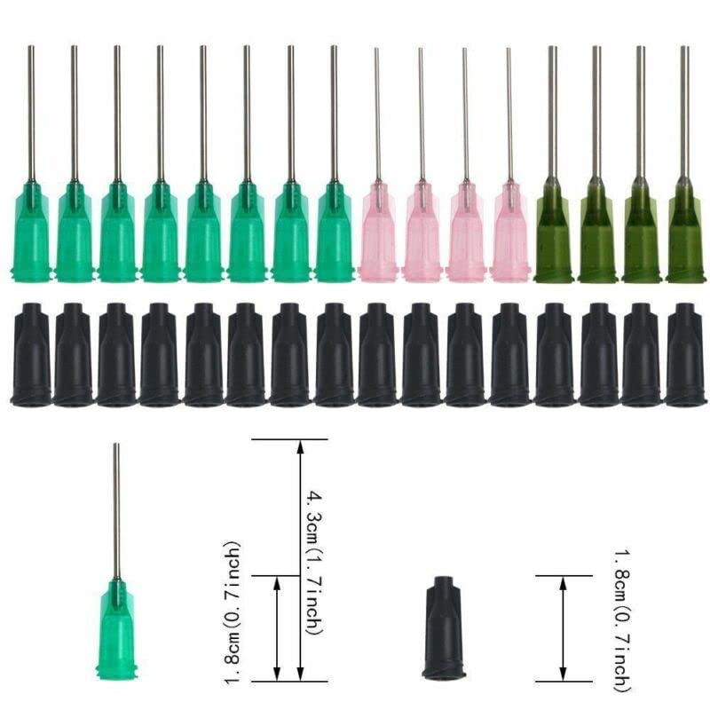 15 Pack of 20ml 10ml 5ml 3ml 1ml Syringe With Blunt Tip Needle And Cap Set - Ink Oil or Glue Applicator, Great for Refilling and Measuring Dispensing