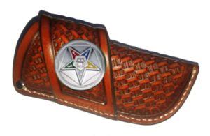 custom nocona weave eastern starside draw knife sheath left side