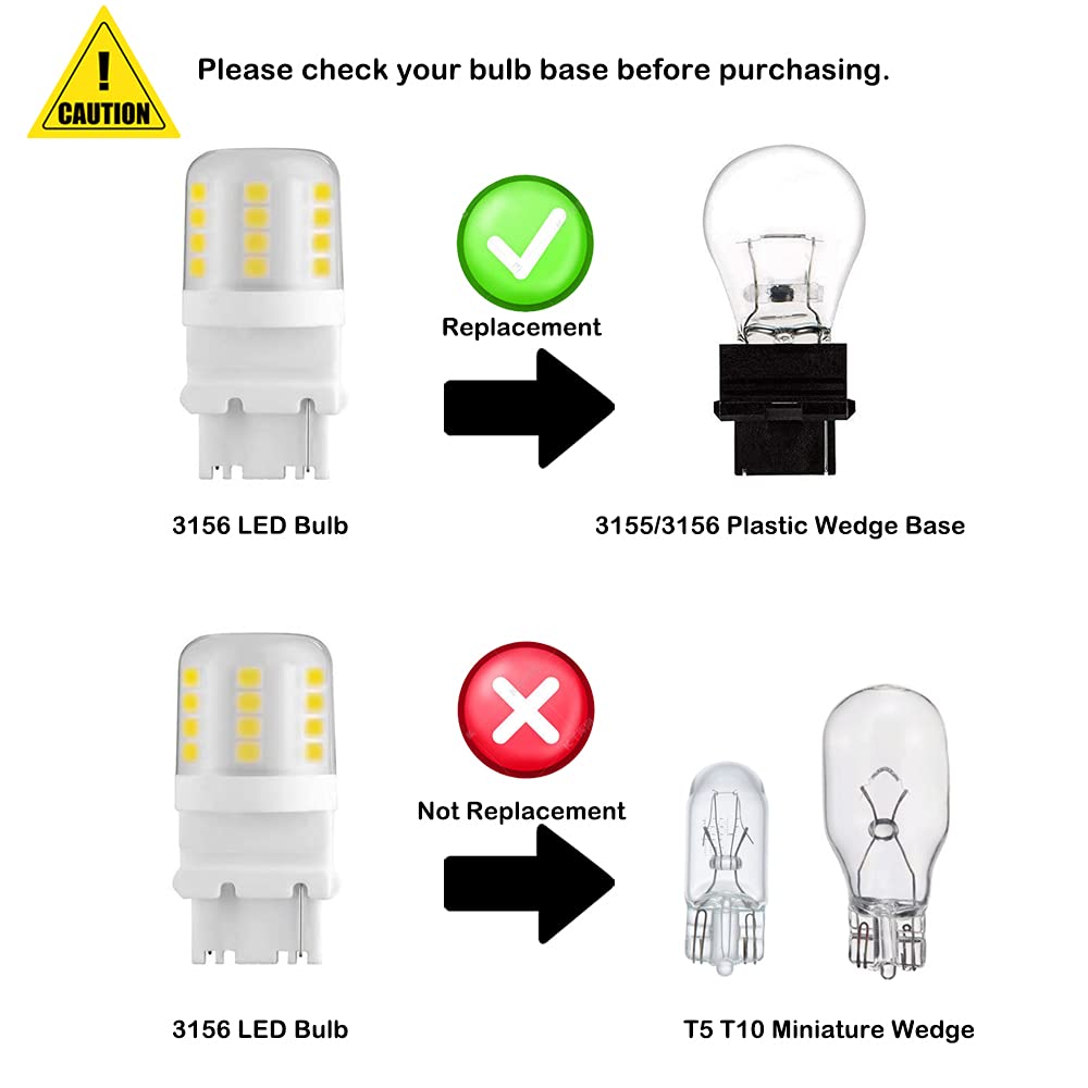 Makergroup S8 3156 Wedge Base LED Light Bulbs 12VAC/DC Low Voltage Water Resistant Design for Outdoor Landscape Lighting Pathway Driveway Lights 4W Warm White 2700K-3000K 6-Pack