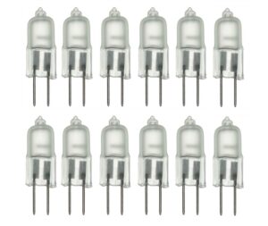 10w halogen bulbs g4 10w 12v halogen light lamps g4 base halogen 10w 12 volt t3 jc lamp halogen bulbs,g4 bi-pin base,low voltage 12v, frosted glass lense,12 pack