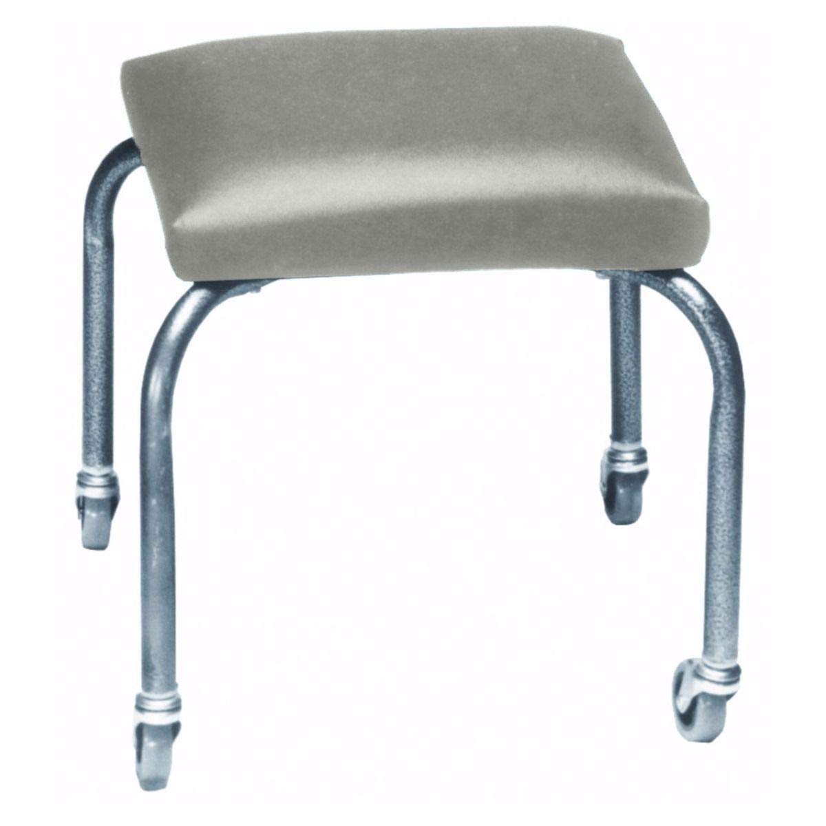 Performa Mobile Stool, Dove Gray, Comfy, Firm, & Easily-Movable Backless Chair, Seat on Wheels Swivels to Transport from Place to Place Quick and Easy, Constructed Strongly for Long-Term Durability