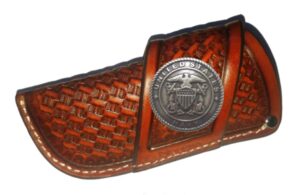 custom nocona weave us navy side draw knife sheath right side