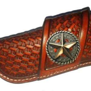 Custom Nocona Weave Fancy Rope Star Side Draw Knife Sheath right side