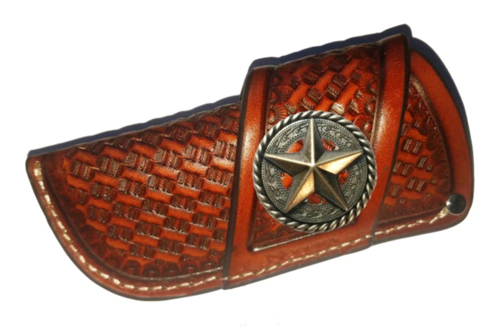 Custom Nocona Weave Fancy Rope Star Side Draw Knife Sheath right side