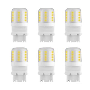 makergroup s8 3156 wedge base led light bulbs 12vac/dc low voltage water resistant design for outdoor landscape lighting pathway driveway lights 4w warm white 2700k-3000k 6-pack