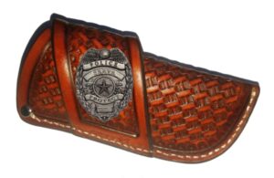 custom nocona weave police side draw knife sheath left side