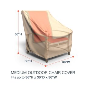 Budge P1W01TNNW2-2PK StormBlock Savanna Patio Chair Cover (2 Pack) Waterproof, Durable, Medium, Tan