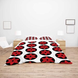 Find Sun Bedding Sets Twin XL Size Sasuke Mangekyou Eye Duvet Cover Set with 1 Duvet Cover and 2 Pillow Shams,Gifts for Girls Boys Teen,without Comforter