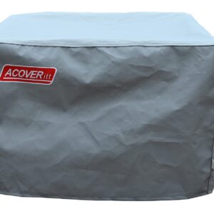 acoveritt Rectangle Patio Ottoman Cover, Waterproof Outdoor Ottoman Cover with Handles, Patio SideTable Cover, Heavy Duty Outdoor Furniture Cover(Gray)