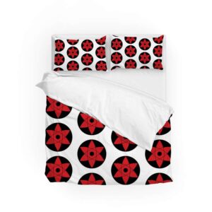 Find Sun Bedding Sets Twin XL Size Sasuke Mangekyou Eye Duvet Cover Set with 1 Duvet Cover and 2 Pillow Shams,Gifts for Girls Boys Teen,without Comforter