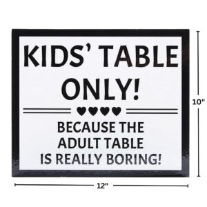 Fun Express Kids Table Sign 12IN - Party Decor - 1 Piece