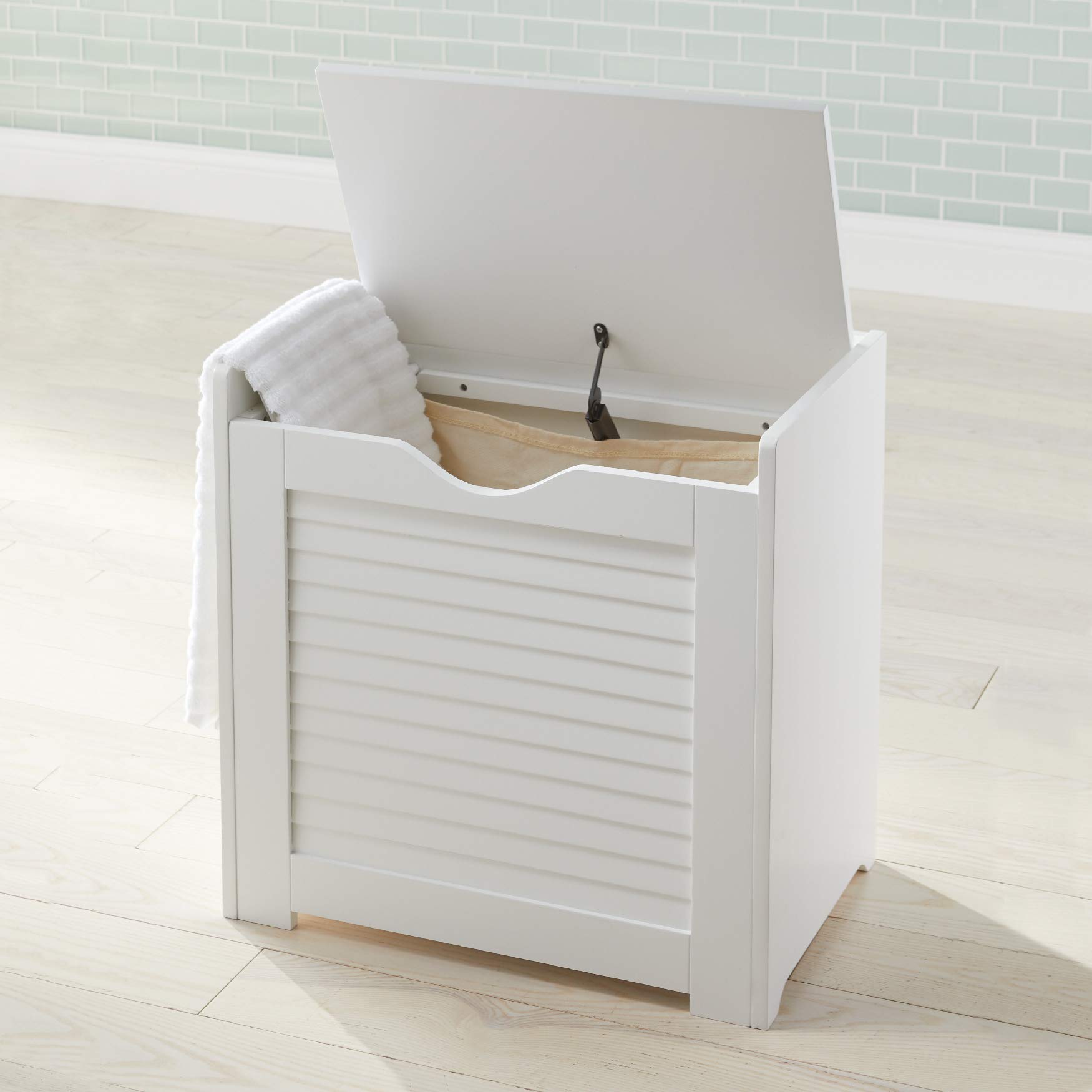 BrylaneHome Louvre Hamper - White