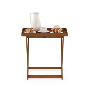 Furinno FG19557 Tioman Outdoor Hardwood Tray Table Large, Natural