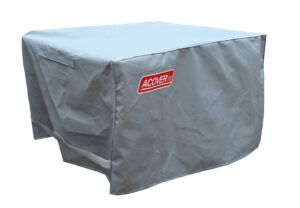 acoveritt rectangle patio ottoman cover, waterproof outdoor ottoman cover with handles, patio sidetable cover, heavy duty outdoor furniture cover(gray)