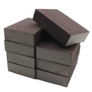 luomorgo sanding sponge sanding blocks polished elastic sanding block extra fine (400-600 grit) 8pcs