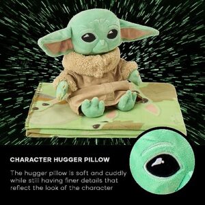 Northwest Star Wars - The Mandalorian Character Hugger Pillow & Fleece Throw Blanket Set, 40" x 50", The Child