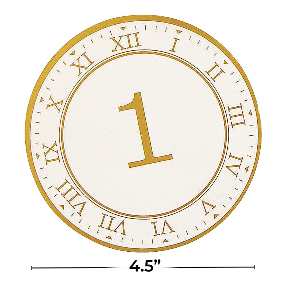 Fun Express Clock FACE CARDSTOCK Table Numbers 1-24 - Party Supplies - 28 Pieces