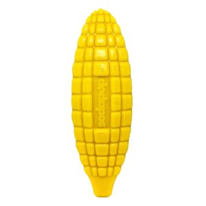 sodapup corn on the cob – durable dog chew toy made in usa from non-toxic, pet safe, food safe nylon material for mental stimulation, clean teeth, fresh breath, problem chewing, calming nerves & more