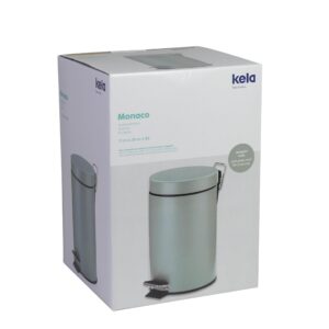 Kela 24295 Monaco Pedal Bin, 3L, Alps Green