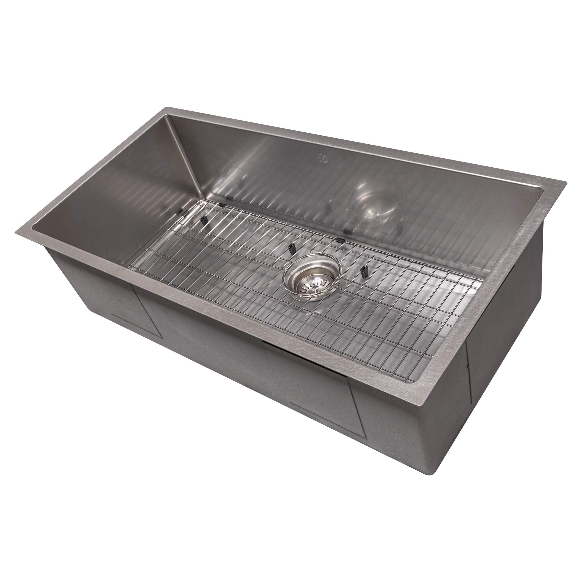 ZLINE 36" Meribel Undermount Single Bowl Scratch Resistant Stainless Steel Kitchen Sink with Bottom Grid (SRS-36S)