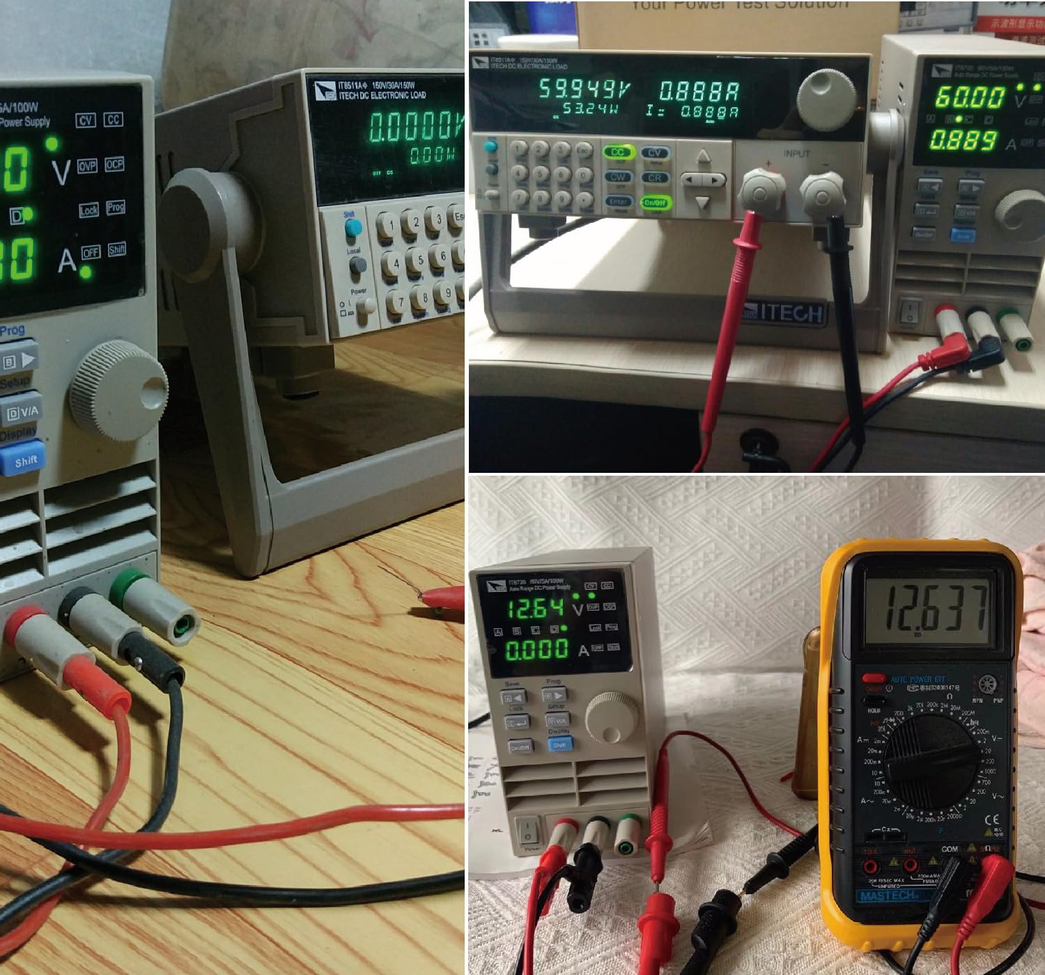 ITECH Variable DC Power Supply 60V/8A/180W Lab Bench Power Supply Adjustable with Memory Function CC & CV Coarse and Fine Adjustments IT6721