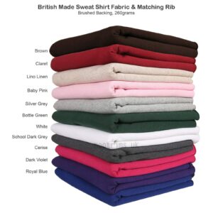 Sweatshirt Fabric for Hoddies and Dressmaking. 30 Colours of This Sweat Shirt Jersey Fabric. European Schools Approved and Tested Brushed Back Hoddy. Baby Pink 1 Metre