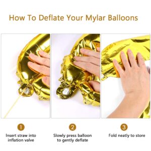 32PCS 16 inch Foil Chain Balloons Jumbo Chain Balloons 80s 90s Party Decoration Retro Hip Hop Birthday/Graduation Party Decorations Foil Balloons