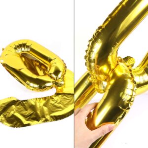 32PCS 16 inch Foil Chain Balloons Jumbo Chain Balloons 80s 90s Party Decoration Retro Hip Hop Birthday/Graduation Party Decorations Foil Balloons