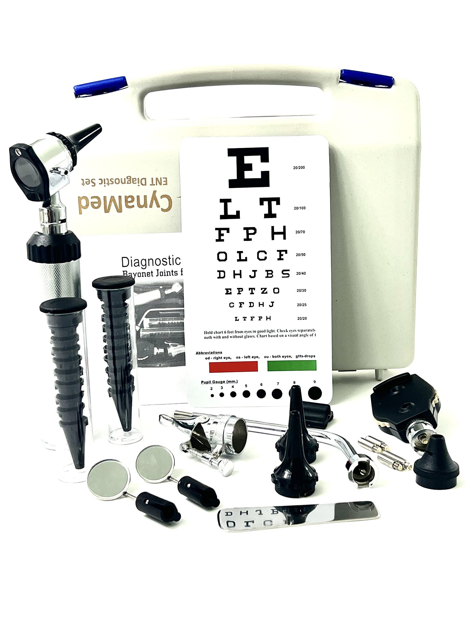 Cynamed Otoscope Diagnostics Ear, Nose and Throat Exam Kit, Perfect Tool for Students