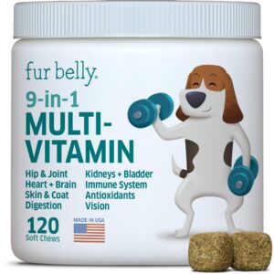 dog multivitamin - dog vitamins and supplements - digestive enzymes & probiotics - probiotics for dogs - for skin and coat allergies - immune system & overall health - 120 soft chew dog treats