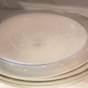 Handy Housewares 10" Round Vented Microwave Splatter Guard Food Bowl Cover - Helps Keep Your Microwave Clean (1-pack)