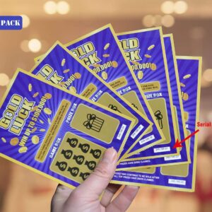 WINGKIND Gold Luck Pregnancy Announcement Fake Lottery Scratch Off Tickets, Great Idea for Pregnancy Reveal, 6 Cards