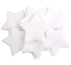 playfully ever after 3 inch 35pc felt stars (white)