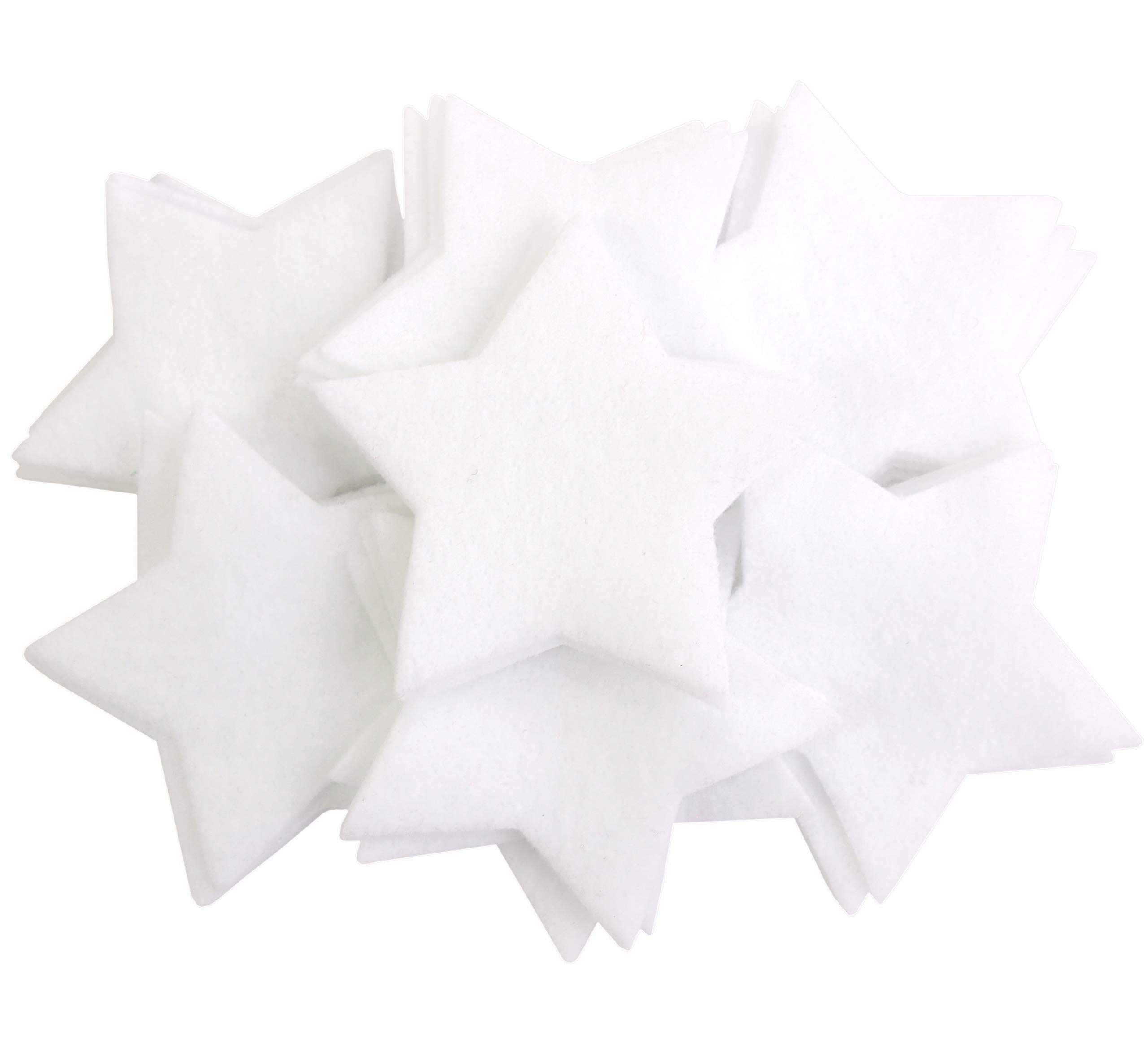 Playfully Ever After 3 Inch 35pc Felt Stars (White)