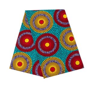 African Fabric 100% Cotton Fabric African Ankara Print Fabric 6 Yards One Piece 24FS1214