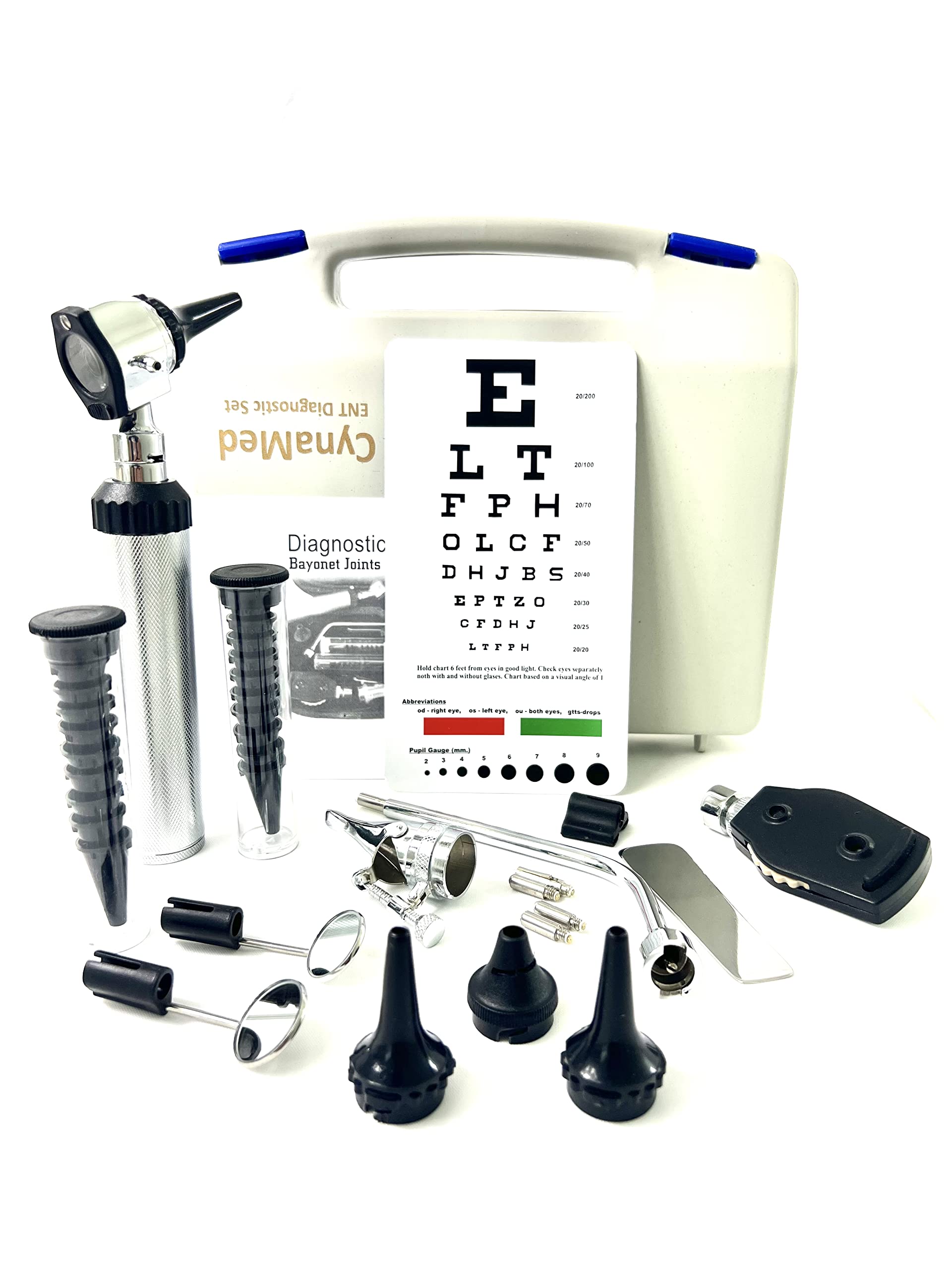 Cynamed Otoscope Diagnostics Ear, Nose and Throat Exam Kit, Perfect Tool for Students